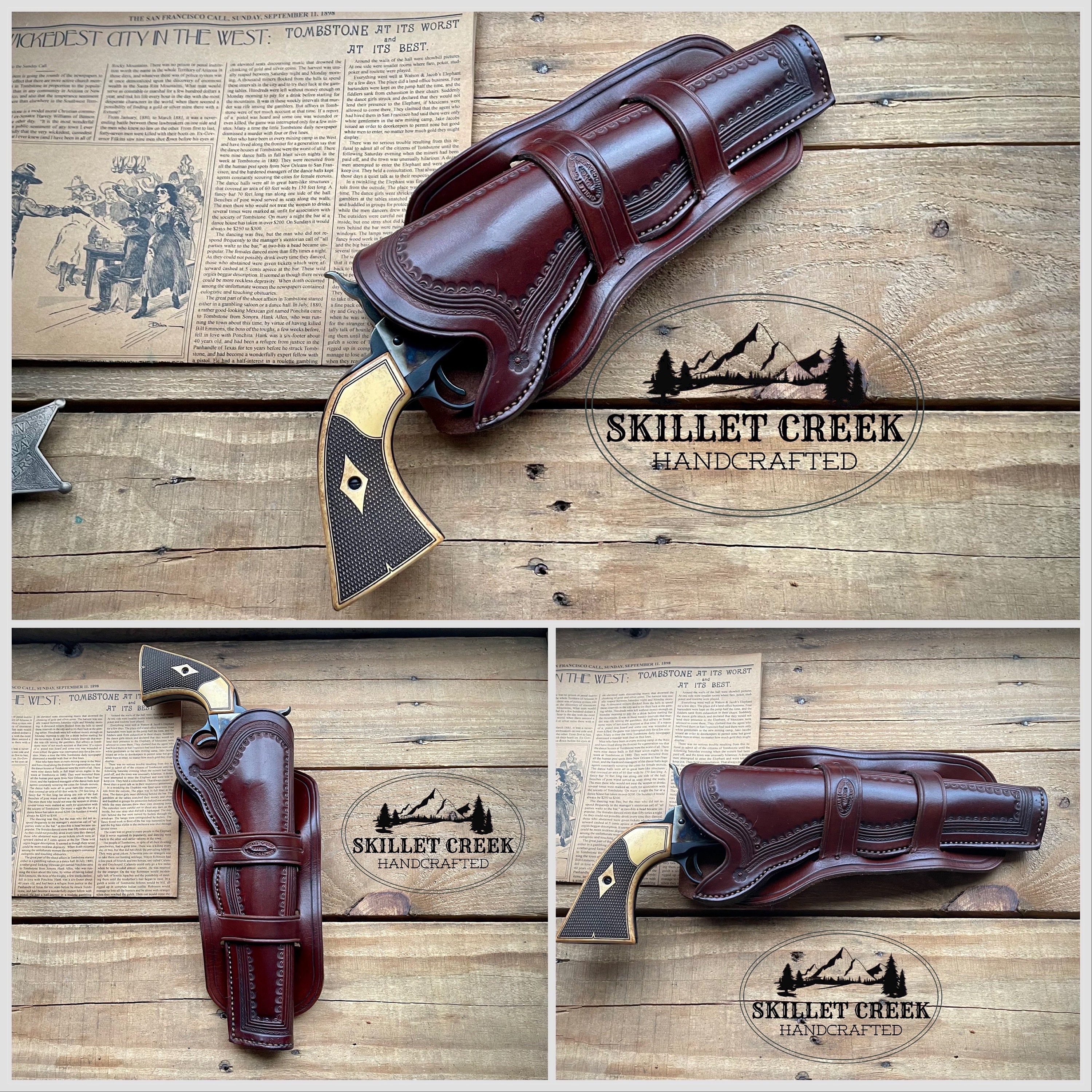 Cheyenne Style Western Single Action Leather Double Loop Holster - Etsy