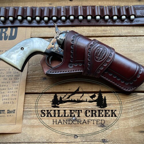 Western Cowboy Single Action Leather Holster El Dorado Style - Etsy
