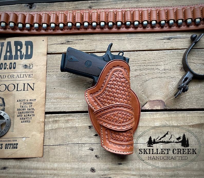 Colt 1911 Style Western Leather Holster | Etsy