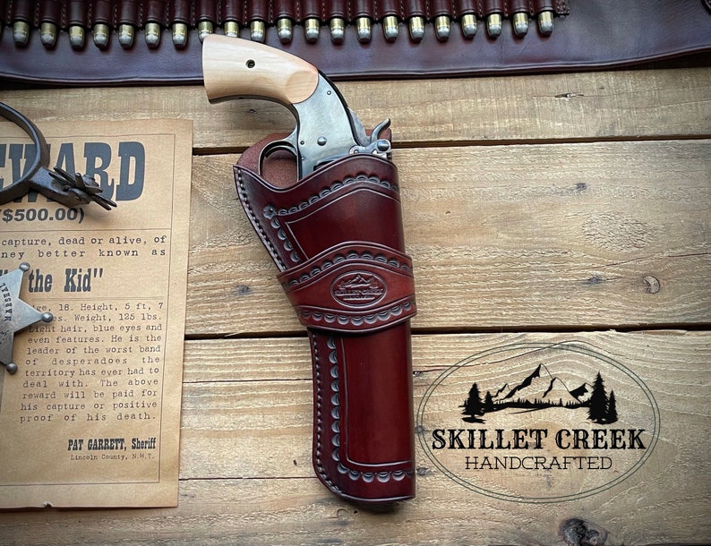 Western Cowboy Single Action Leather Holster El Dorado Style -schofield ...