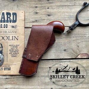 Western Cowboy Single Action Leather Holster Cross Draw RH - Etsy