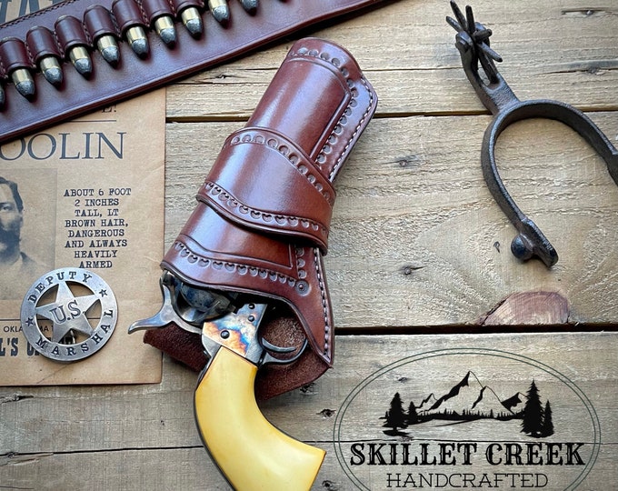 Western Cowboy Single Action Leather Holster El Dorado style | Etsy