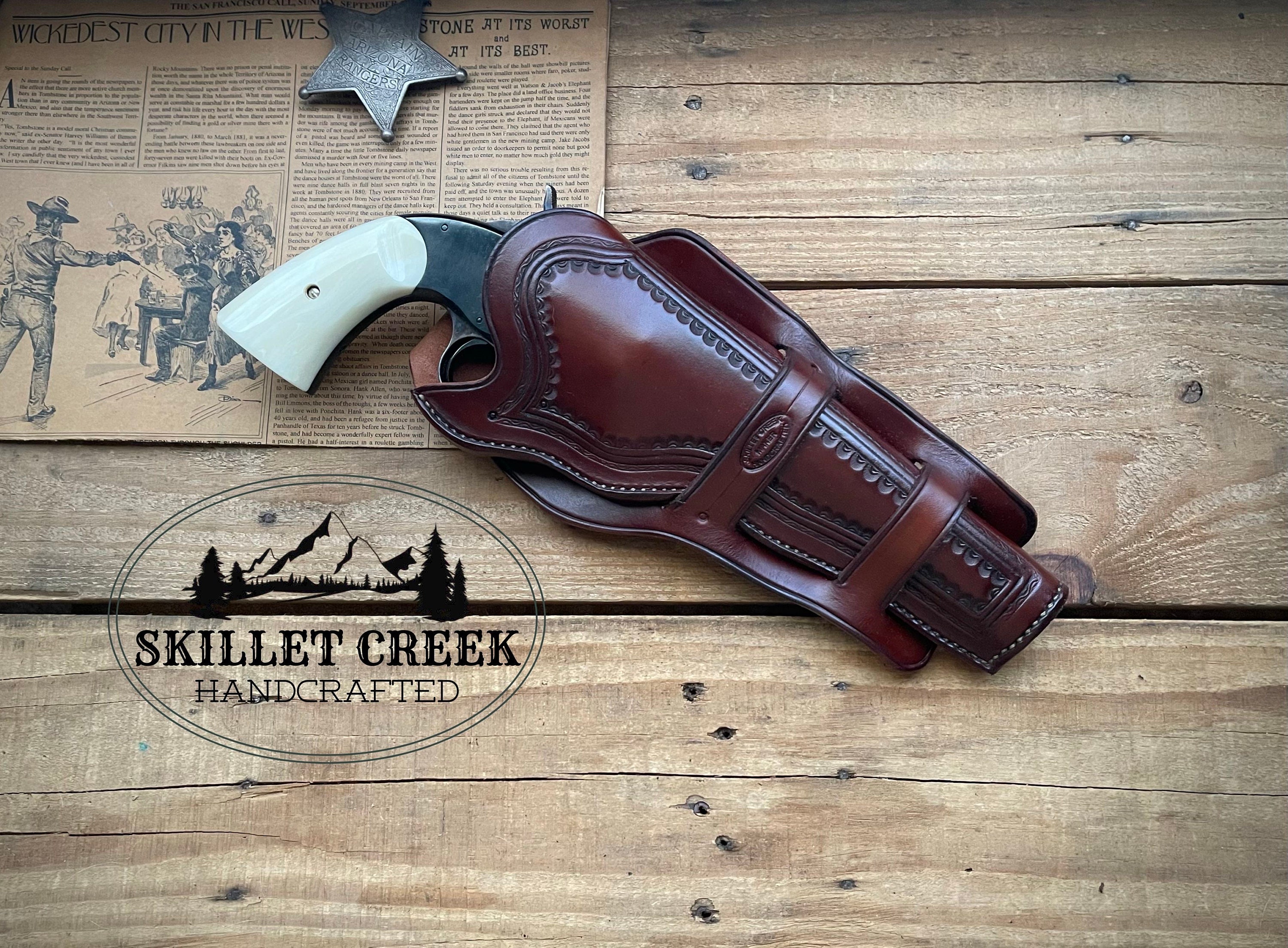Cheyenne Style - Schofield - Western Single Action Leather Double Loop ...