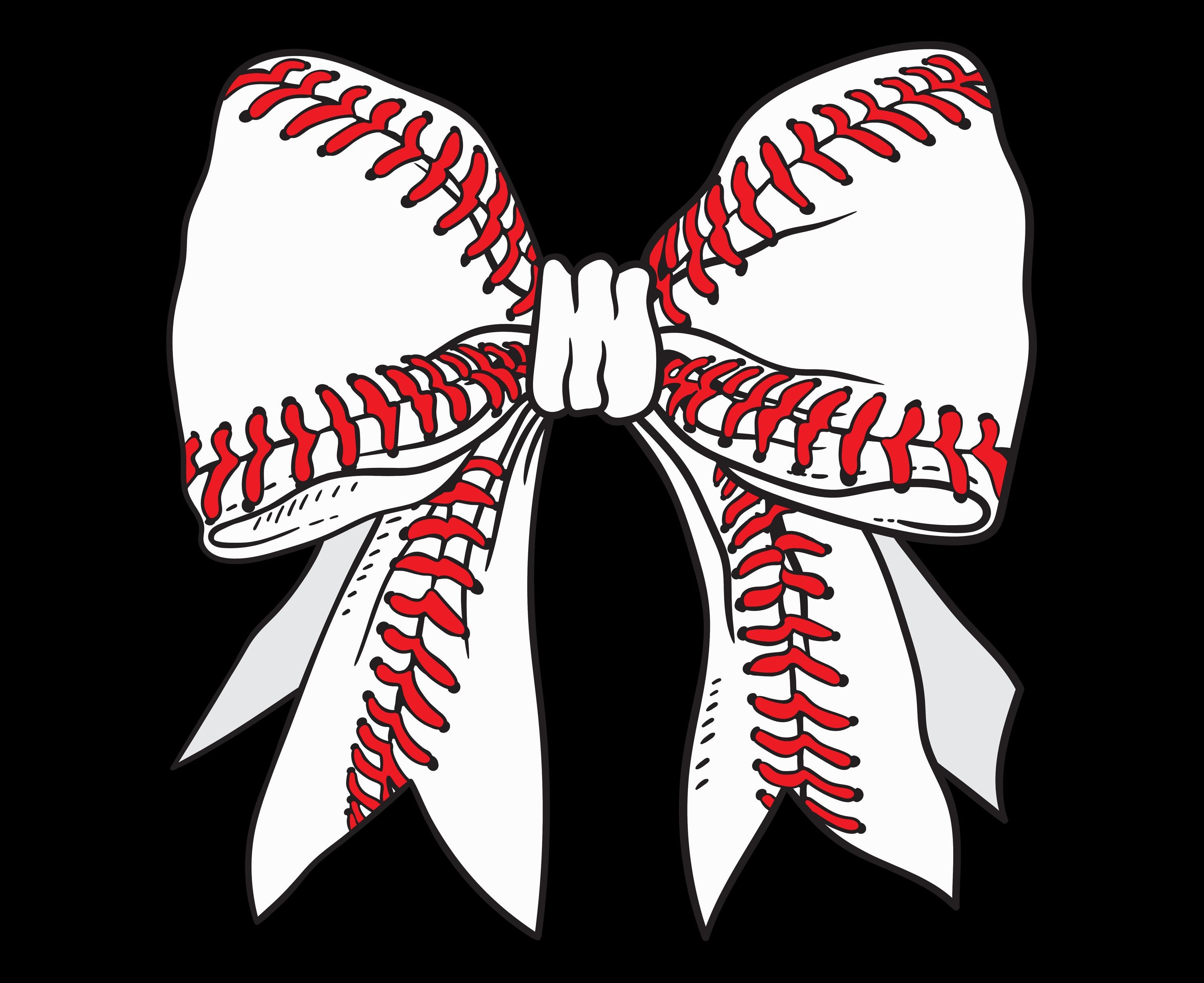 Baseball Coquette Bow Dtf, Bow PNG, Game Day Bow Aesthetic, Trendy ...