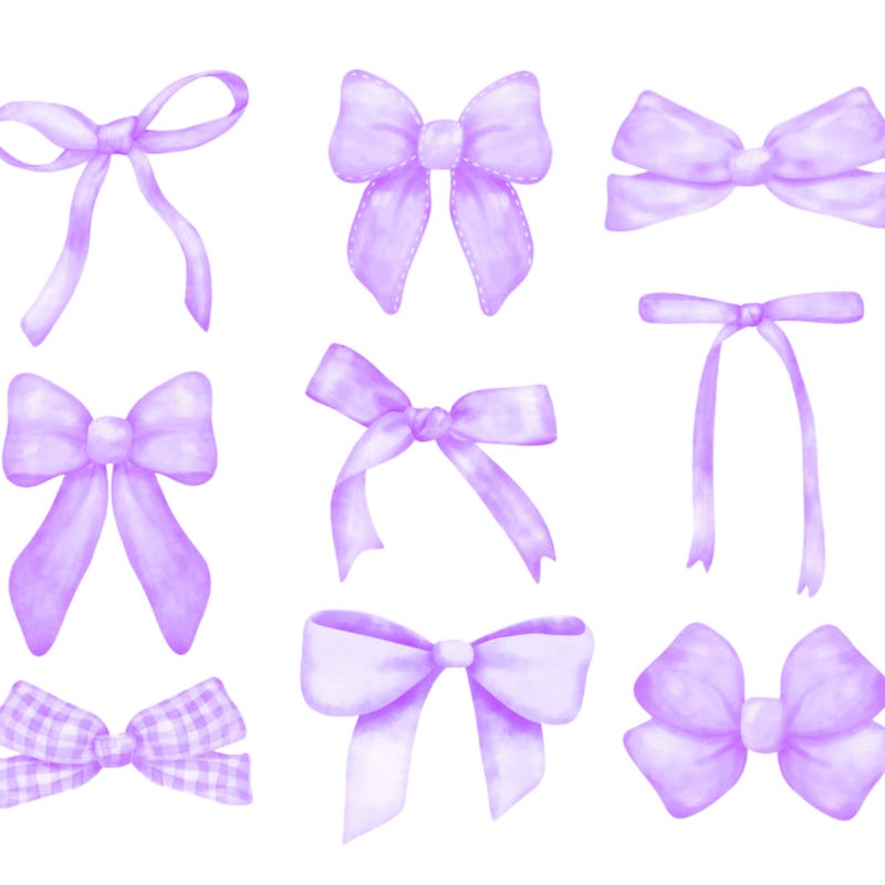 Bow Prints Purple - Etsy