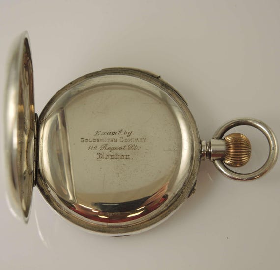 Silver quarter repeater pocket watch by Stauffer & Co… - Gem