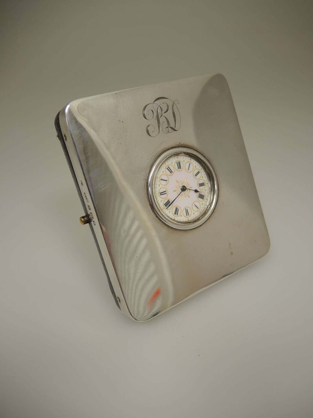 English Silver Watch Stand With a Fancy Dial Fob Watch C1905 - Etsy