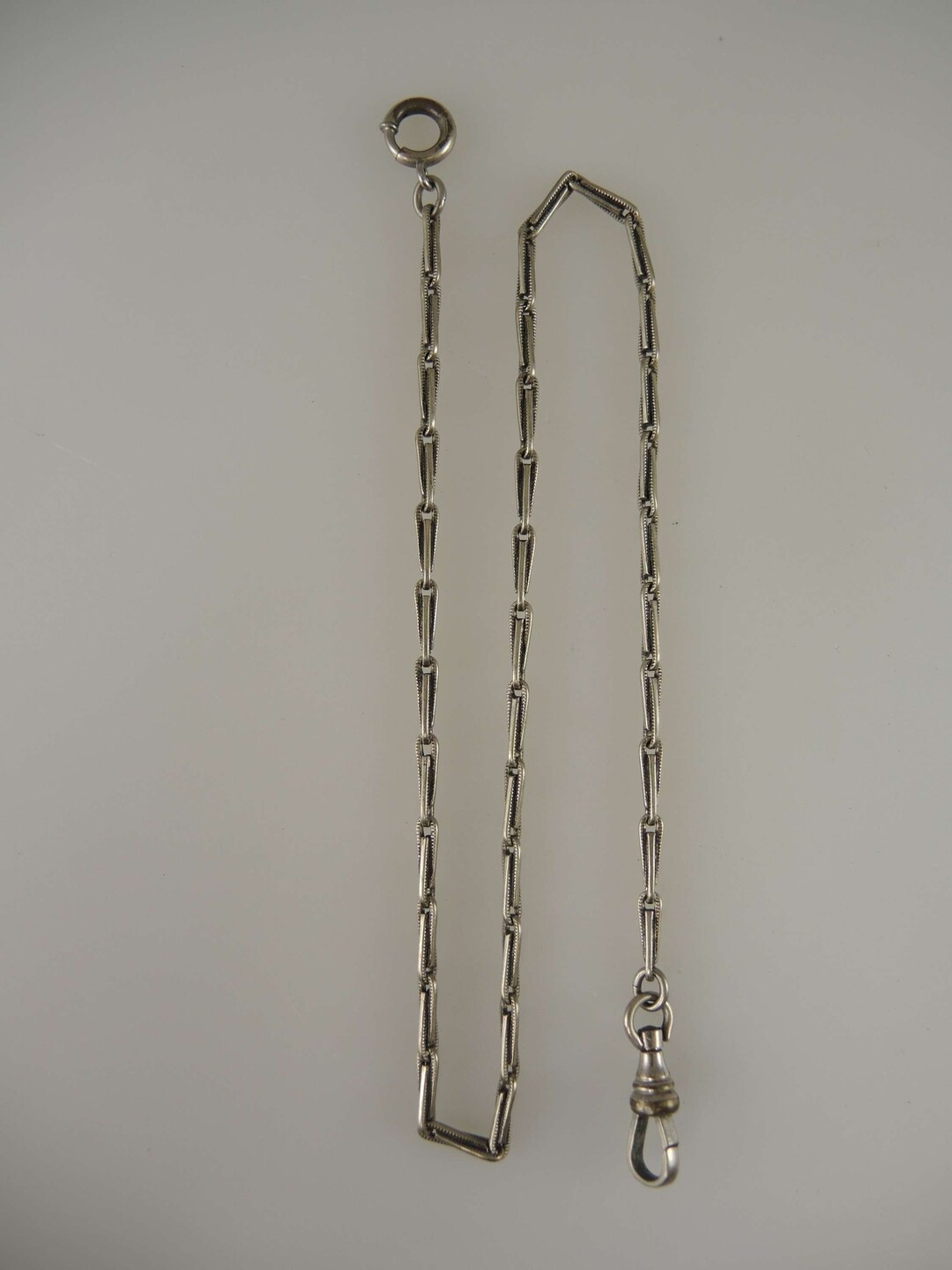 Elegant White Metal Pocket Watch Chain C1910 - Etsy