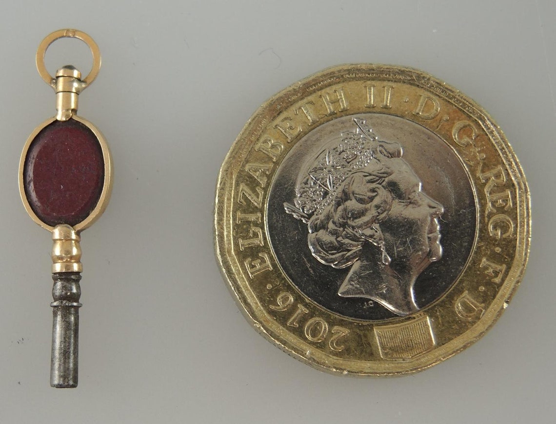 Elegant 15K Gold and Stone Set Georgian Pocket Watch Key. Circa 1810 - Etsy