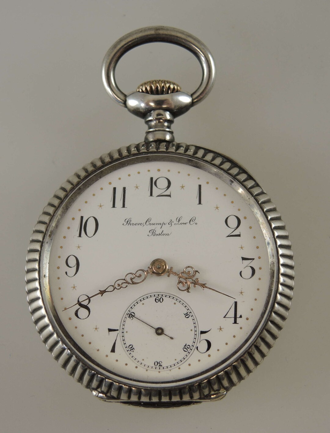 Unusual Silver Cased Pocket Watch. Sold by Shreve, Crump & Low, Boston ...