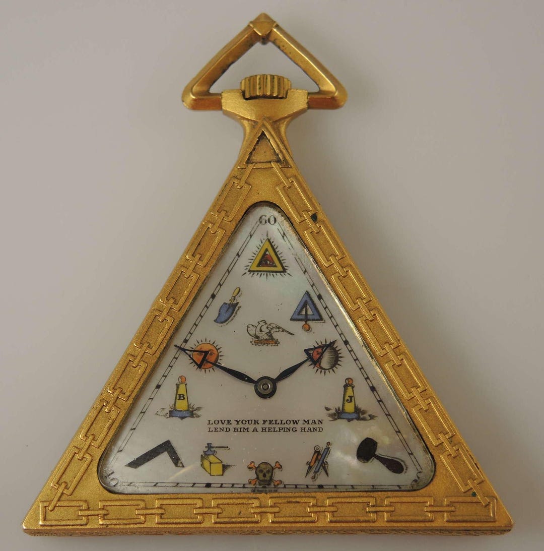 Original Gilt Triangular MASONIC Pocket Watch With ORIG Box C1930 - Etsy