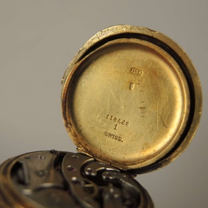 Beautiful 18K Gold Red Enamel and Diamond Set Fob Watch C1910 - Etsy