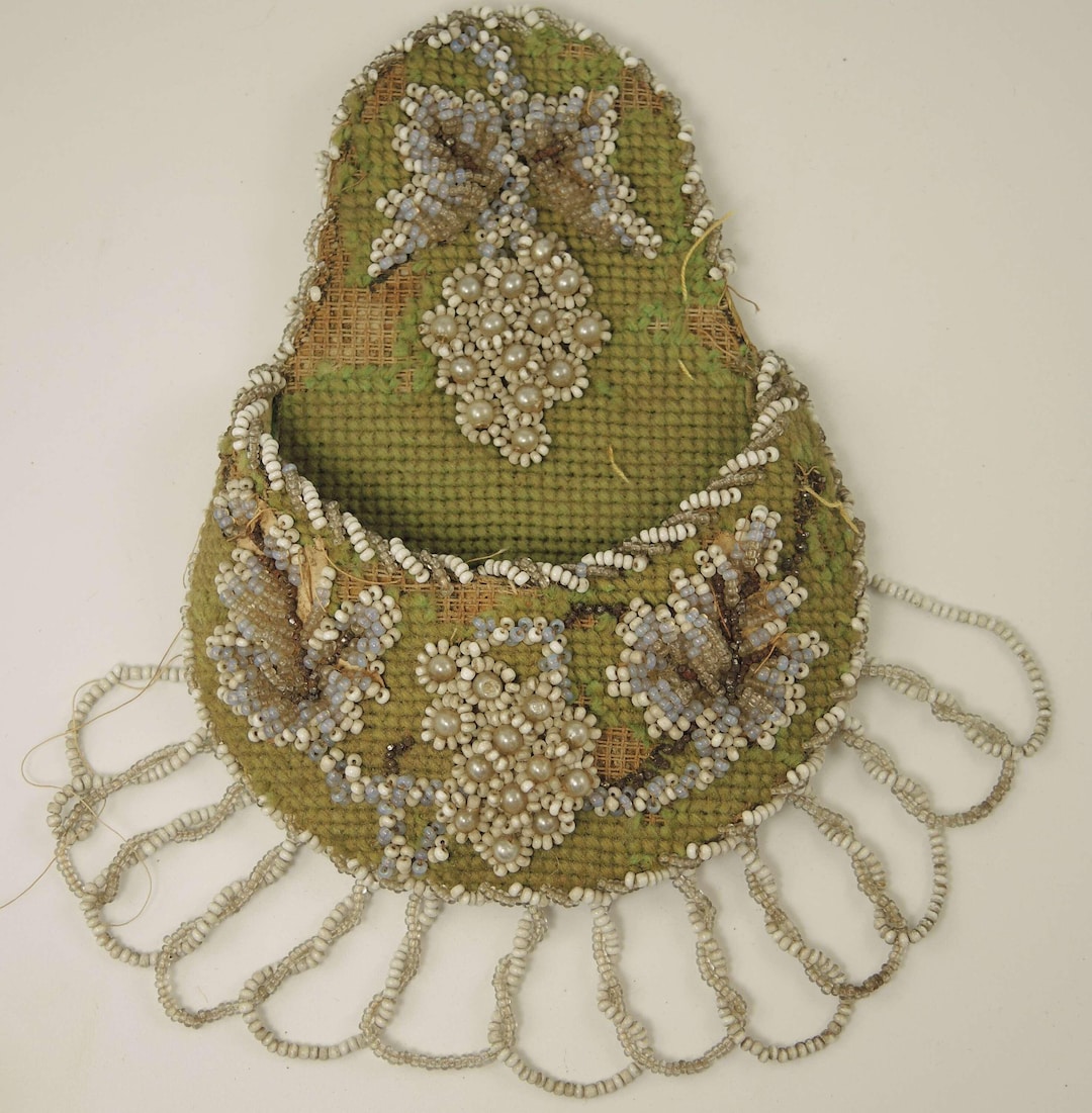 Victorian Beadwork Pocket Watch Wall Holder - Etsy