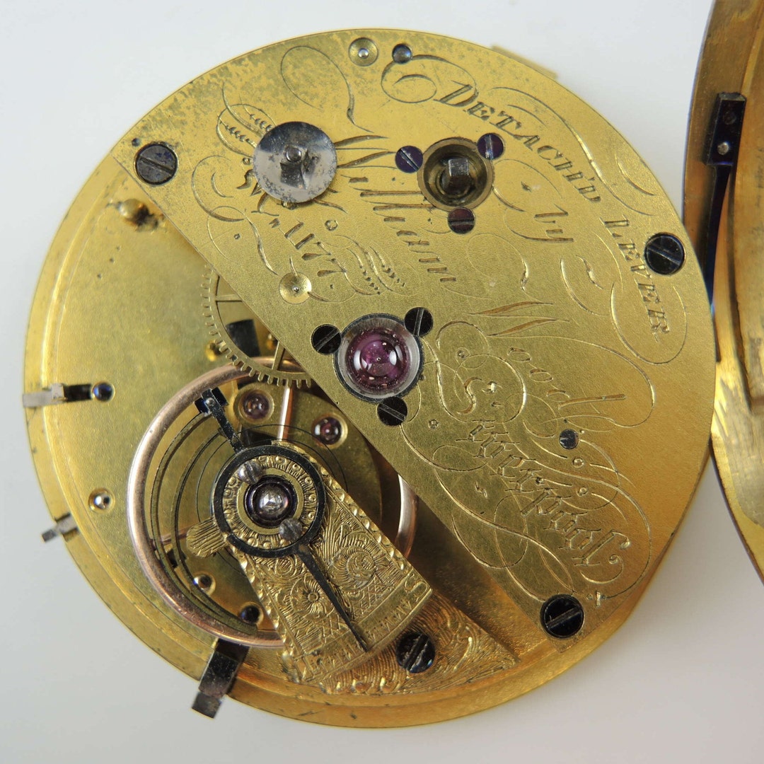 English Detached Lever Fusee Movement With Temp Curb. Wood C1835 - Etsy