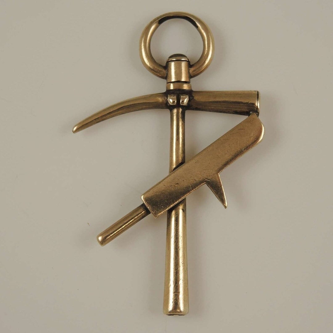 Unusual 15K Gold Cased PICK AXE Pocket Watch Key C1890 - Etsy