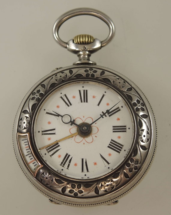 Rare CRICKET alarm pocket watch c1890 - Gem