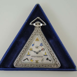 Original Silver Triangular MASONIC Pocket Watch With ORIG Box C1929 - Etsy