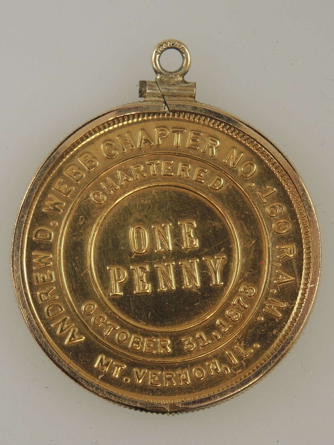 Unusual Masonic One Penny Lodge Token Fob C1890 - Etsy