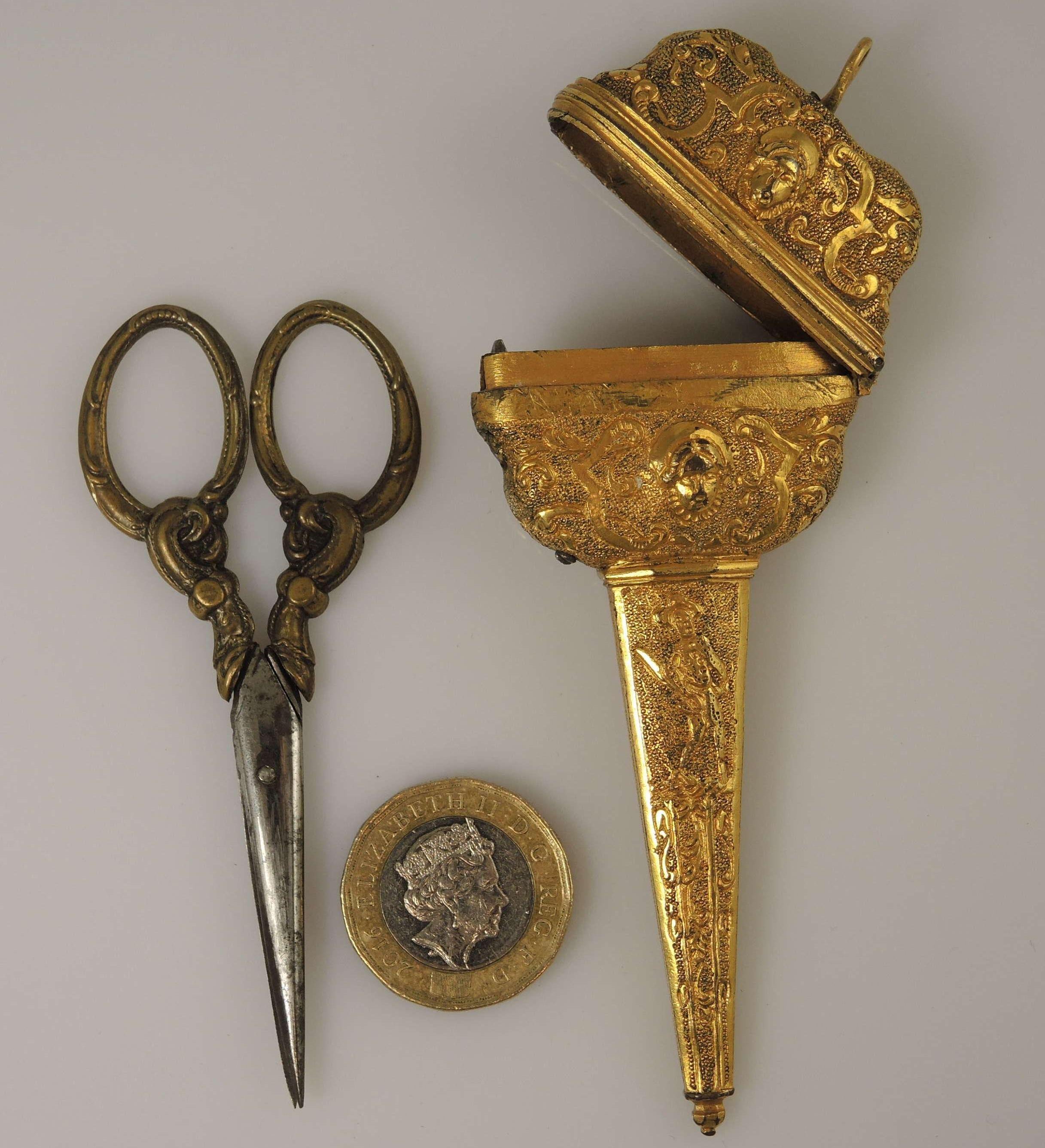 Georgian Gilt Chatelaine Scissor Case With Original Scissors. C1790 - Etsy