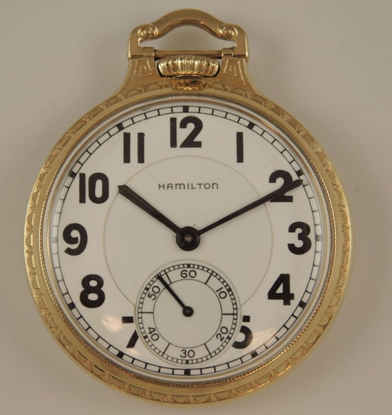 Rare Hamilton 950E Elinvar Pocket Watch 23 Jewel, 16 … - Gem