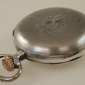 Silver Hebdomas 8 Day Pocket Watch W/ a Cartouche Calendar Dial C1910 ...