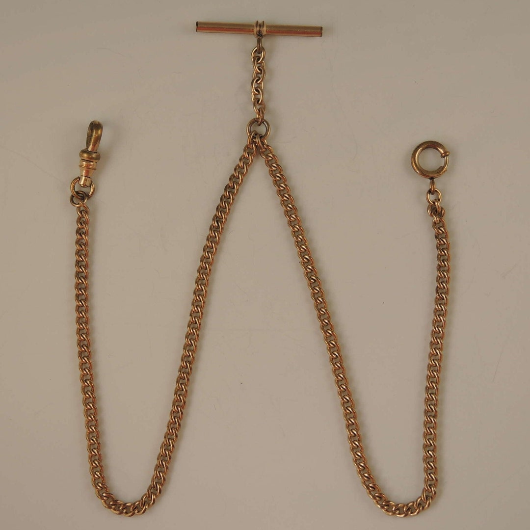 Victorian Gilt Double Pocket Watch Chain C1890 - Etsy
