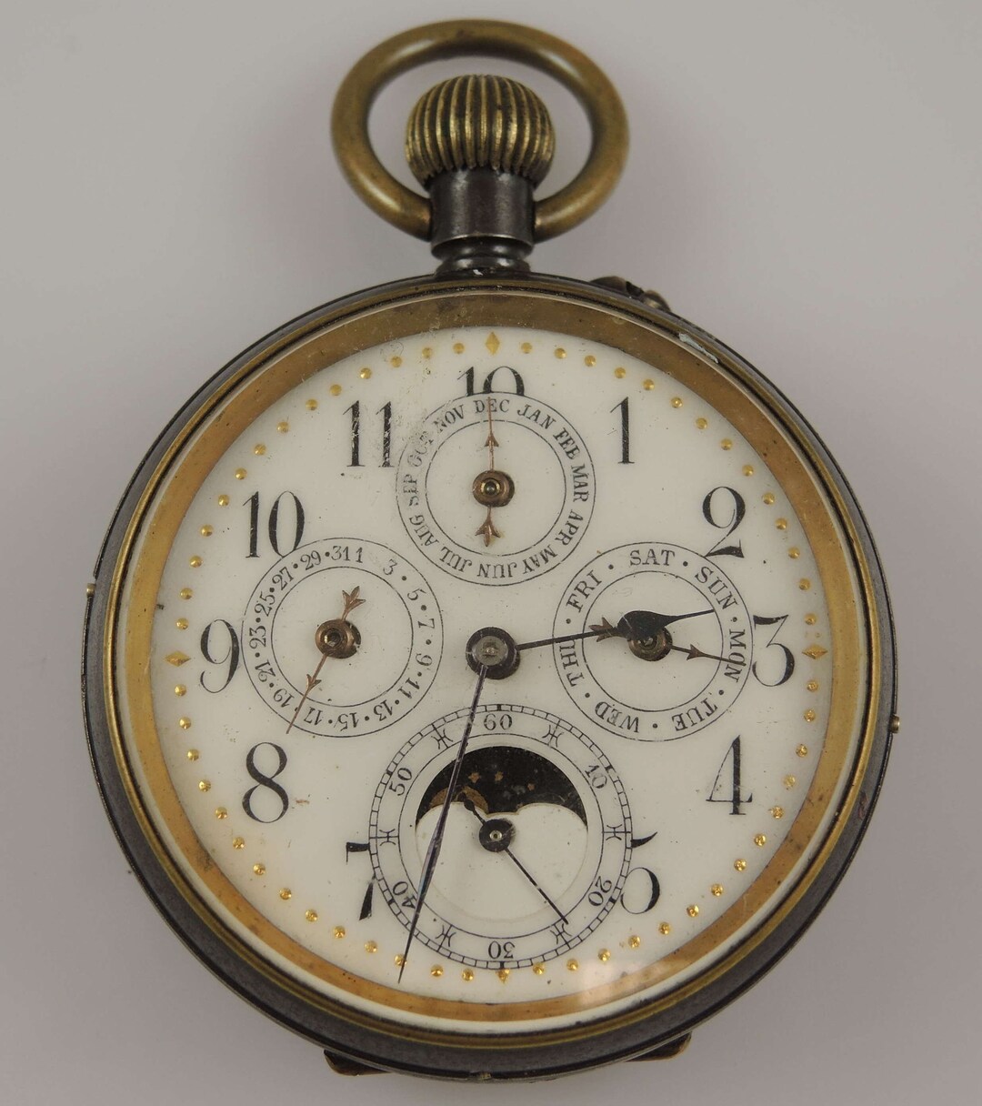 Antique Calendar Moonphase Pocket Watch C1890 - Etsy