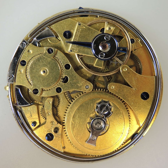 Early quarter repeater pocket watch movement c1840 - Gem