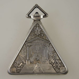 Original Silver Triangular MASONIC Pocket Watch With ORIG Box C1929 - Etsy