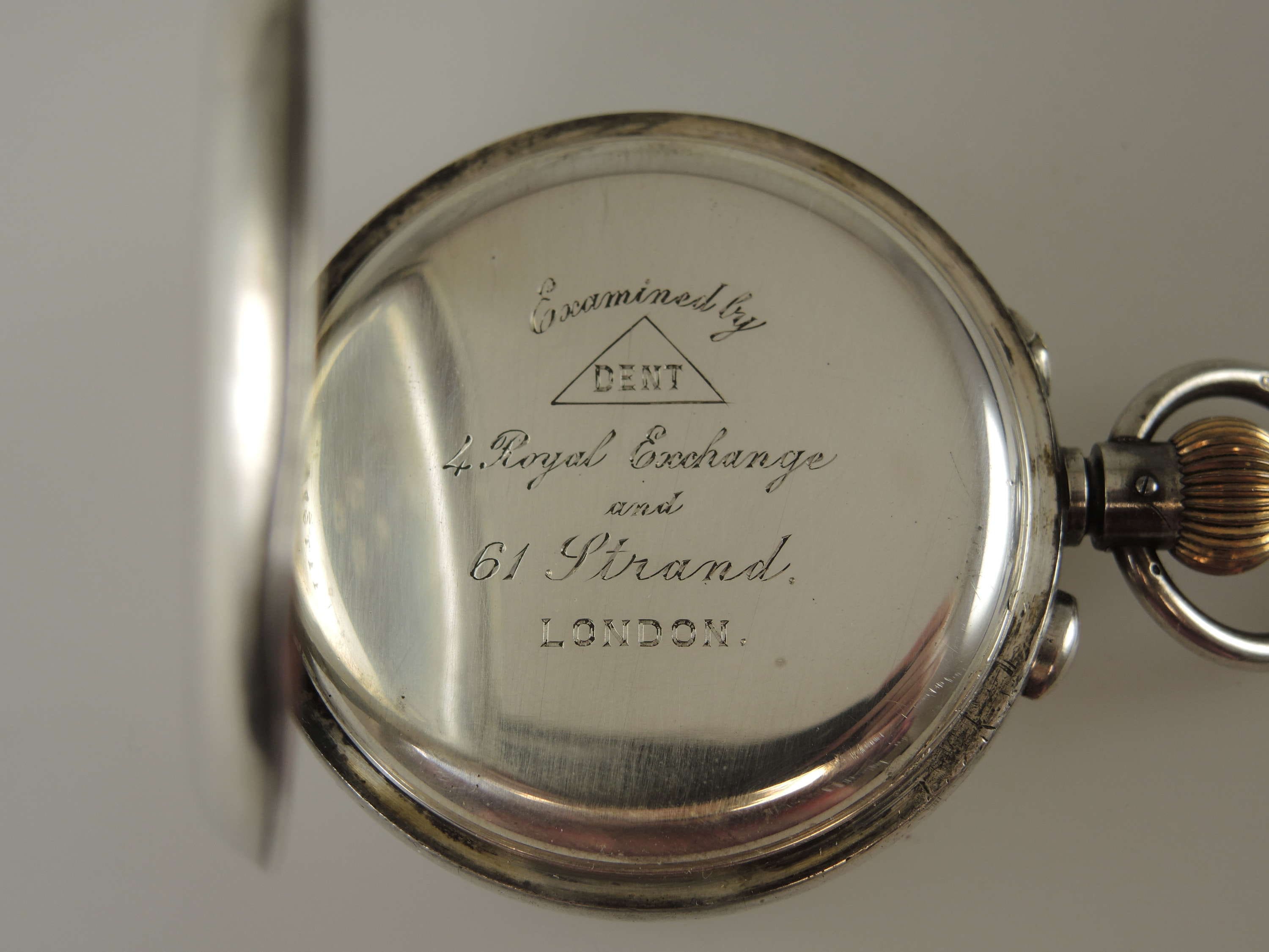 Swiss Silver Split Seconds Chronograph Pocket Watch. Rattrapante C1910 ...