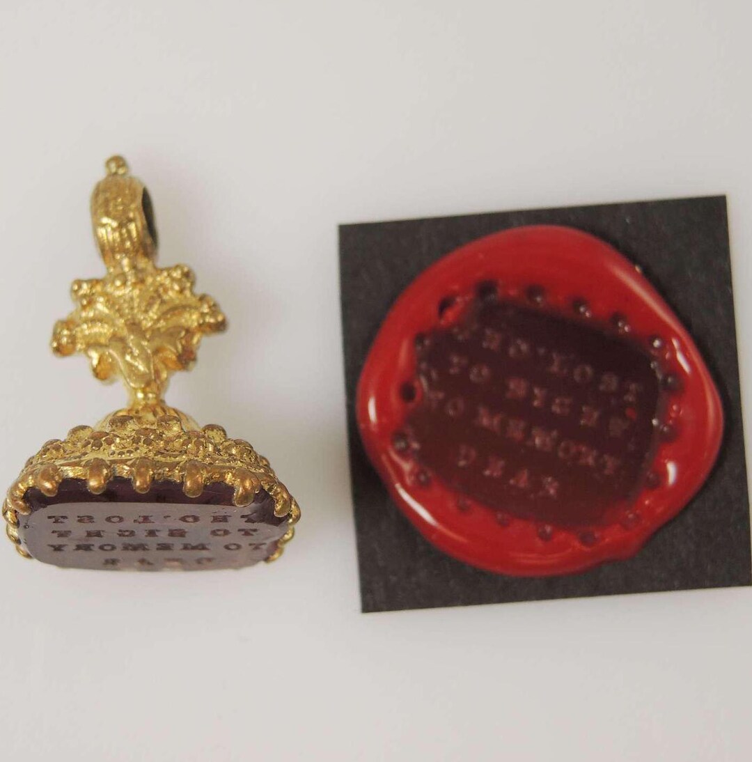 Georgian Gilt Seal “tho Lost to Sight to Memory Dear” Intaglio C1770 - Etsy