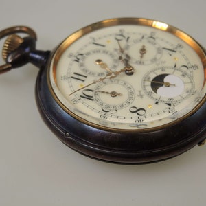 Giant Size Fancy Dial Moon Phase Calendar Pocket Watch C1890 - Etsy