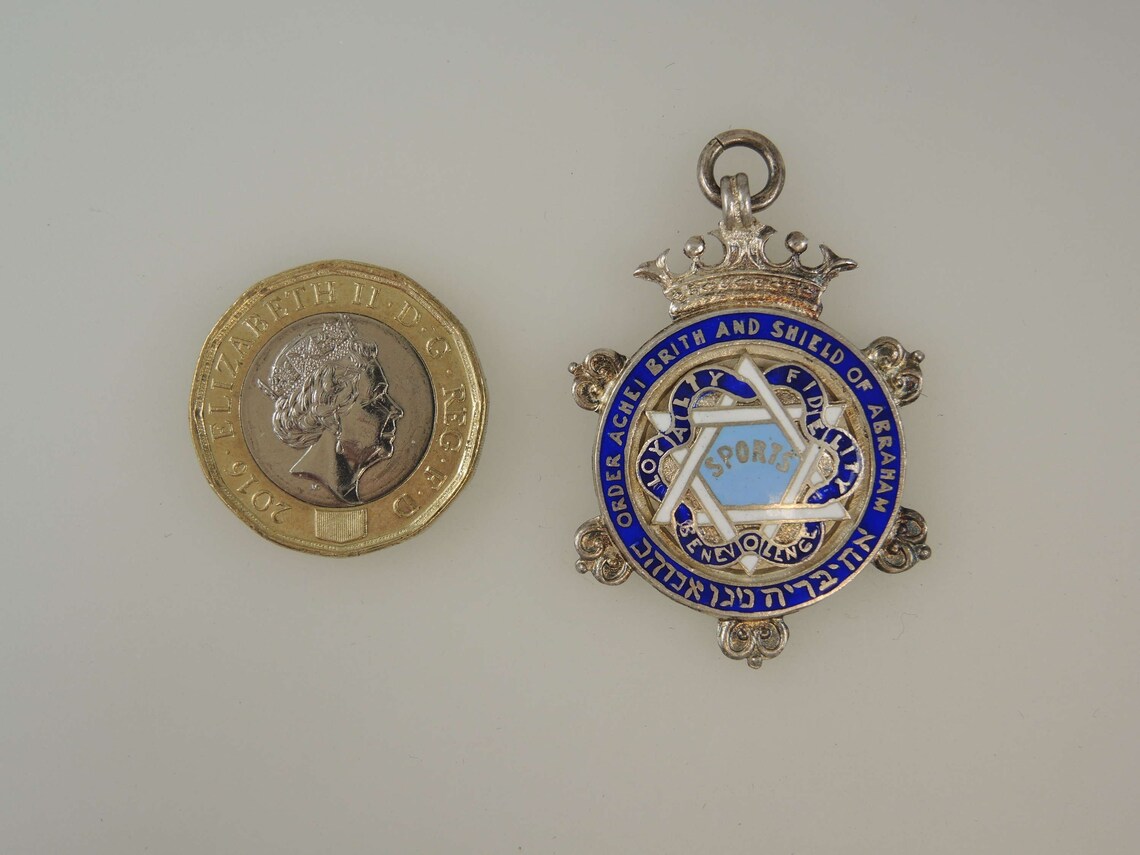 English Silver Enamel Shield of Abraham Fob London 1928 - Etsy