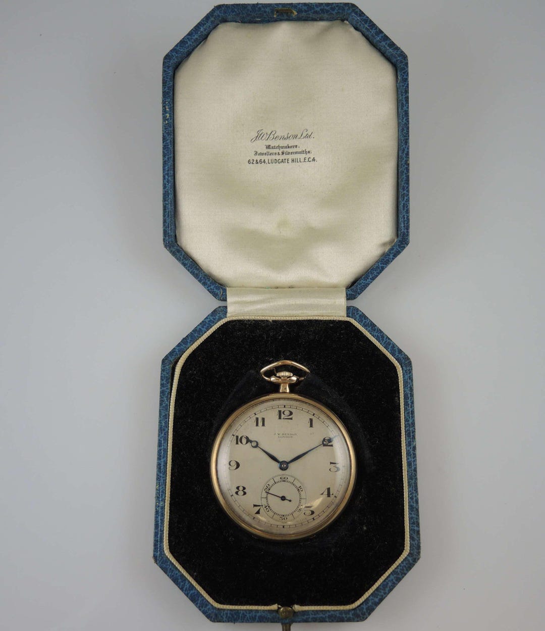 Solid 9K Gold JW Benson Pocket Watch With Original Box C1933 - Etsy