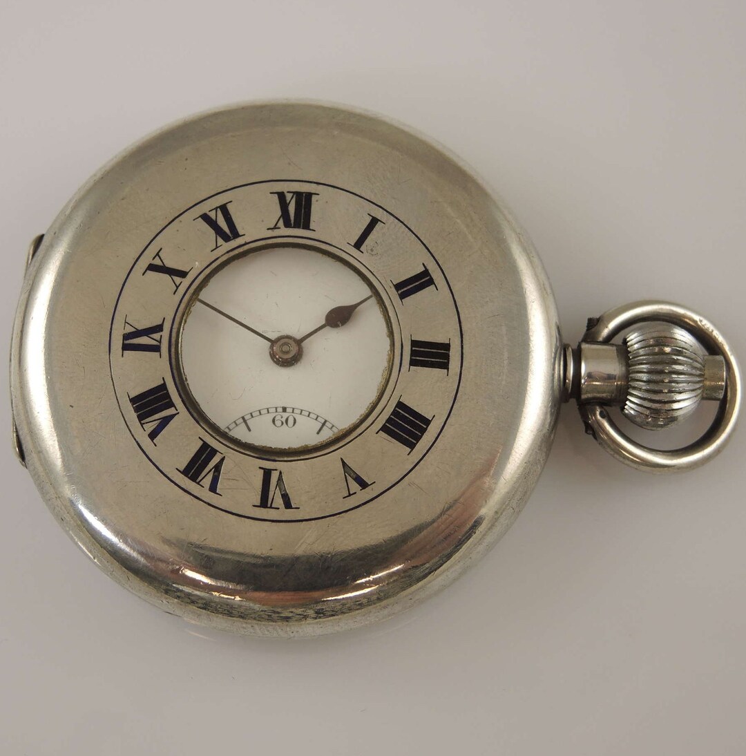 Swiss Silver Half Hunter Pocket Watch C1923 - Etsy