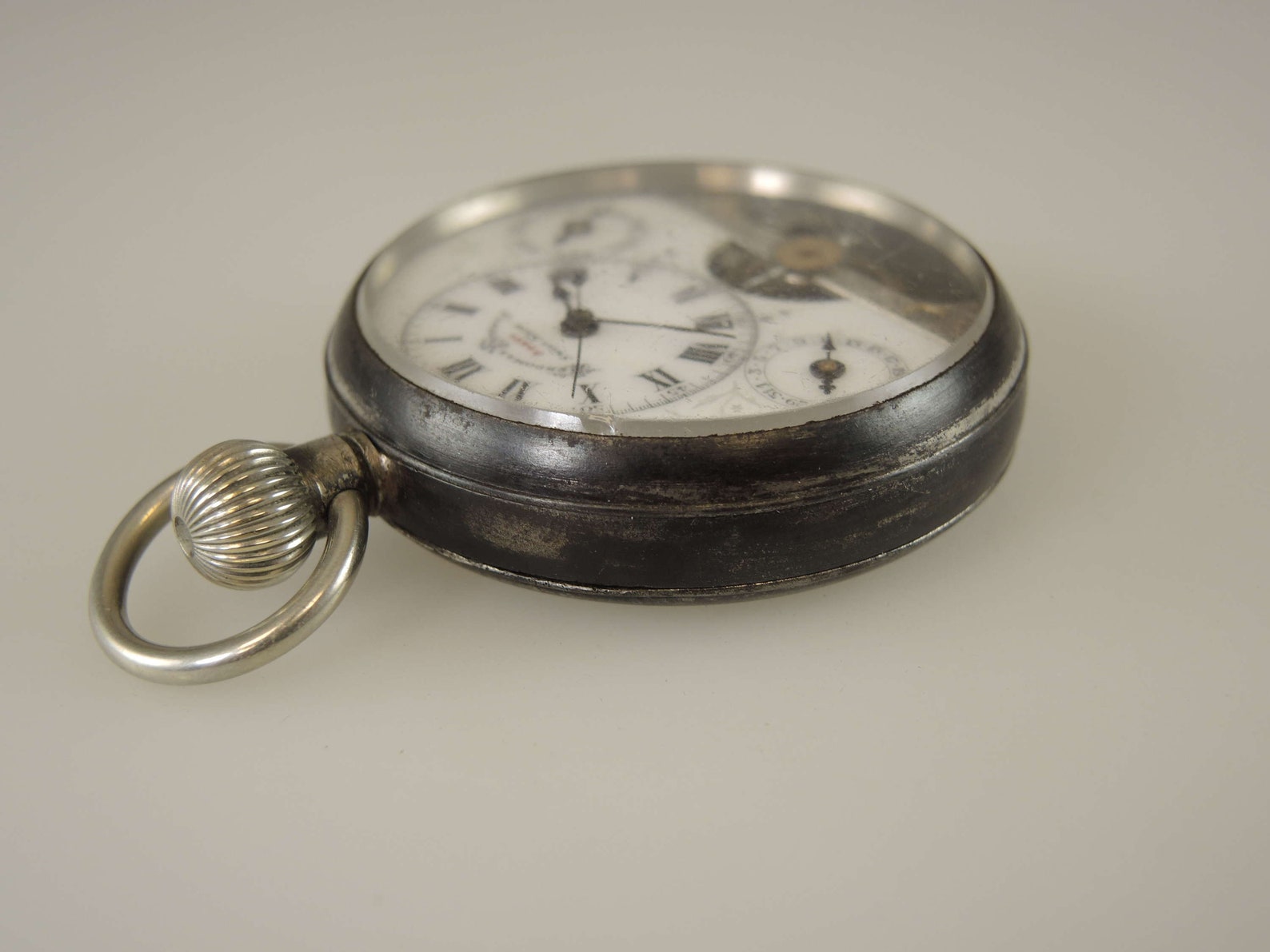 Gunmetal Hebdomas 8 Day Pocket Watch With Calendar C1910 | Etsy