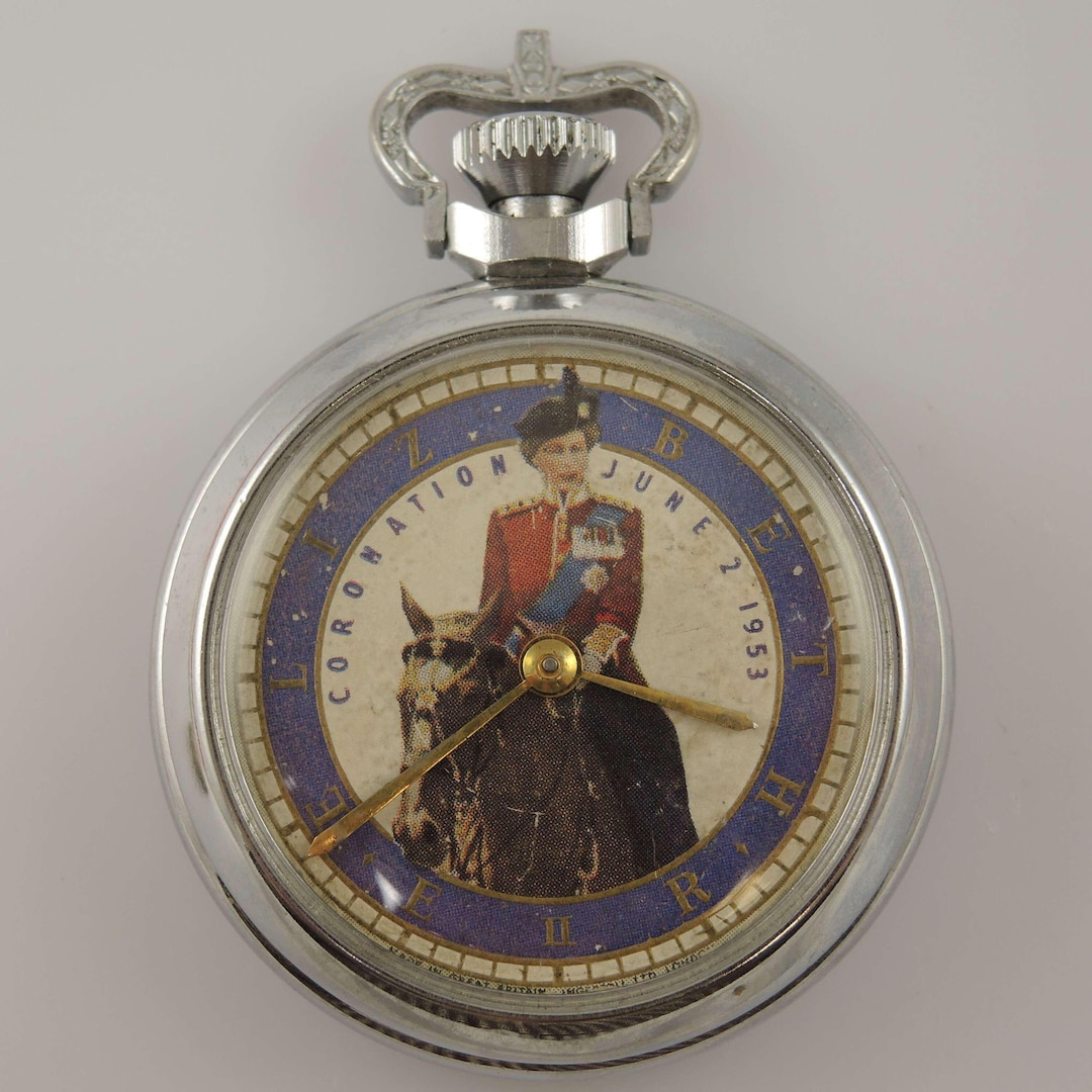 Rare Queen Elizabeth Coronation Pocket Watch by Ingersoll C1953 - Etsy