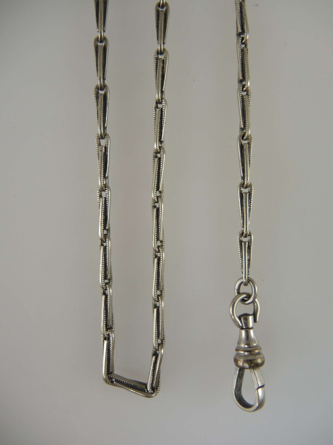 Elegant White Metal Pocket Watch Chain C1910 - Etsy