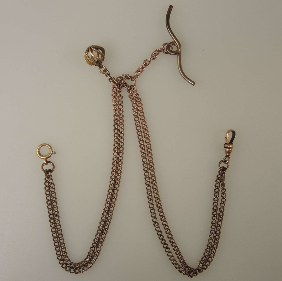 Victorian Gold Plated Pocket Watch Chain C1890 - Etsy