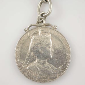 Massive English Silver Watch Chain With Coronation Fob. 113g C1916 - Etsy