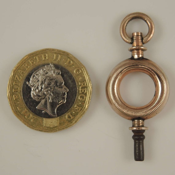 Victorian 15K gold cased pocket watch key c1890 - Gem