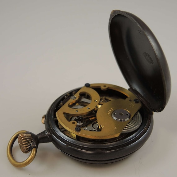 Rare antique pocket watch with a barometer function c… - Gem