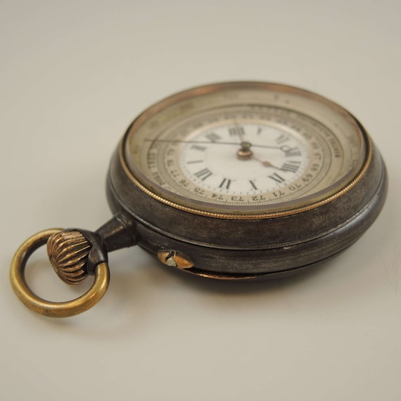 Rare antique pocket watch with a barometer function c… - Gem