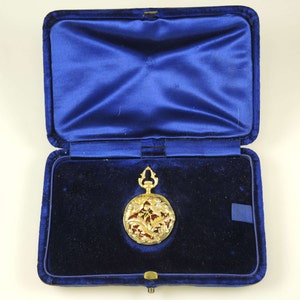 Beautiful 18K Gold Red Enamel and Diamond Set Fob Watch C1910 - Etsy