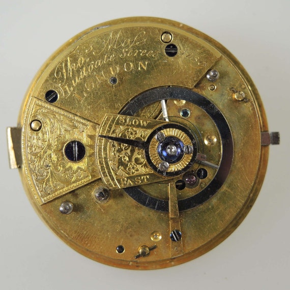 English fusee Duplex pocket watch movement by Moss c1… - Gem