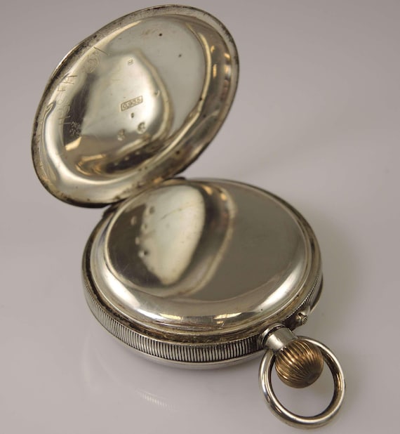 Rare silver WORLD TIME pocket watch c1890 - Gem