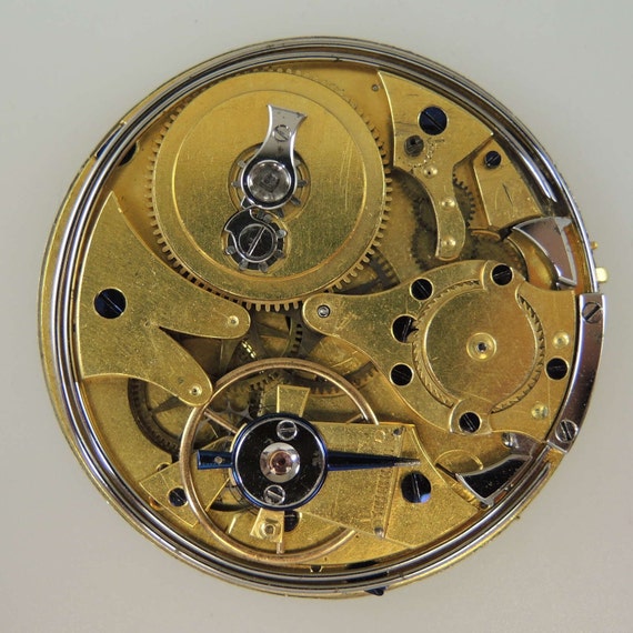 Early quarter repeater pocket watch movement c1840 - Gem