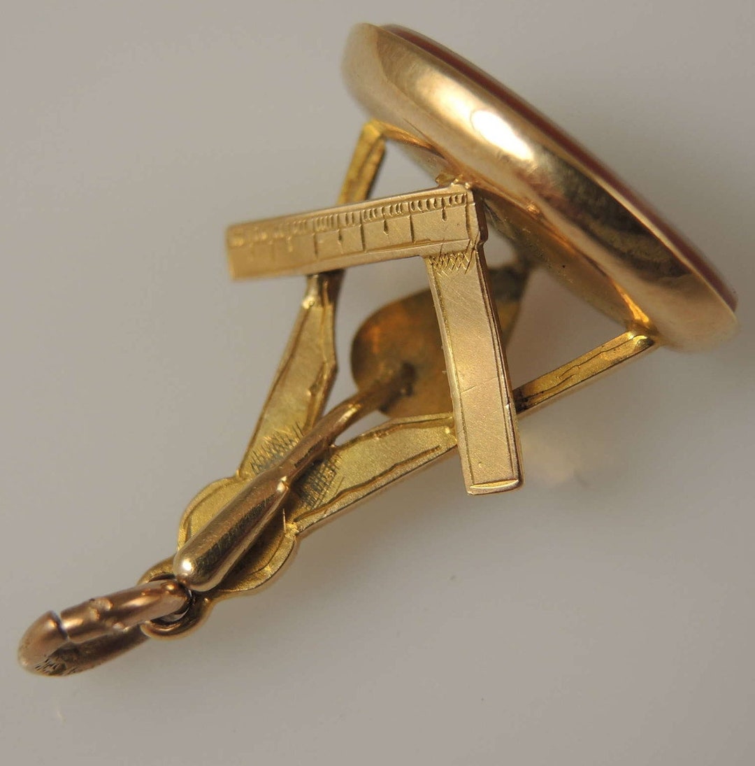Solid Gold Masonic Seal Fob C1890 - Etsy