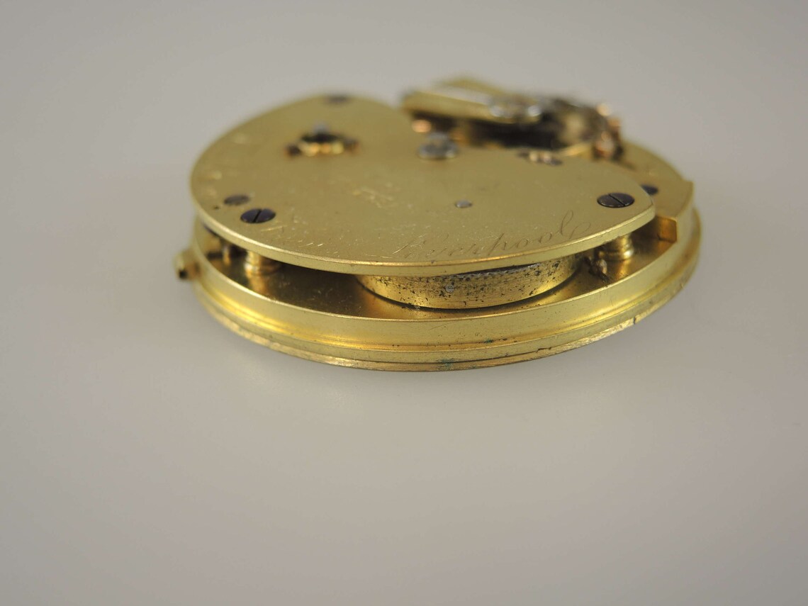 English Fusee Pocket Watch Movement With Wind Indicator C1870 - Etsy
