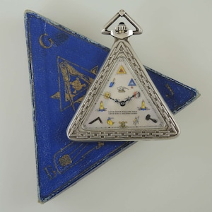 Original Silver Triangular MASONIC Pocket Watch With ORIG Box C1929 - Etsy